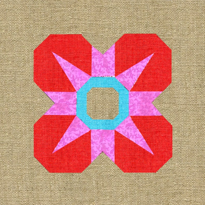 Sweet Flower Paper Pieced Quilt Block Pattern PDF - Etsy