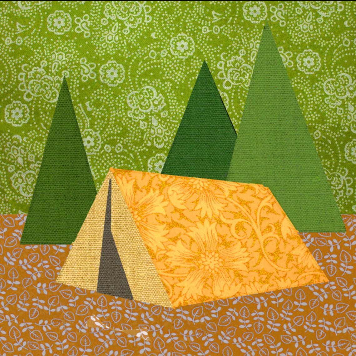 Camping Tent Paper Pieced Quilt Block Pattern PDF - Etsy