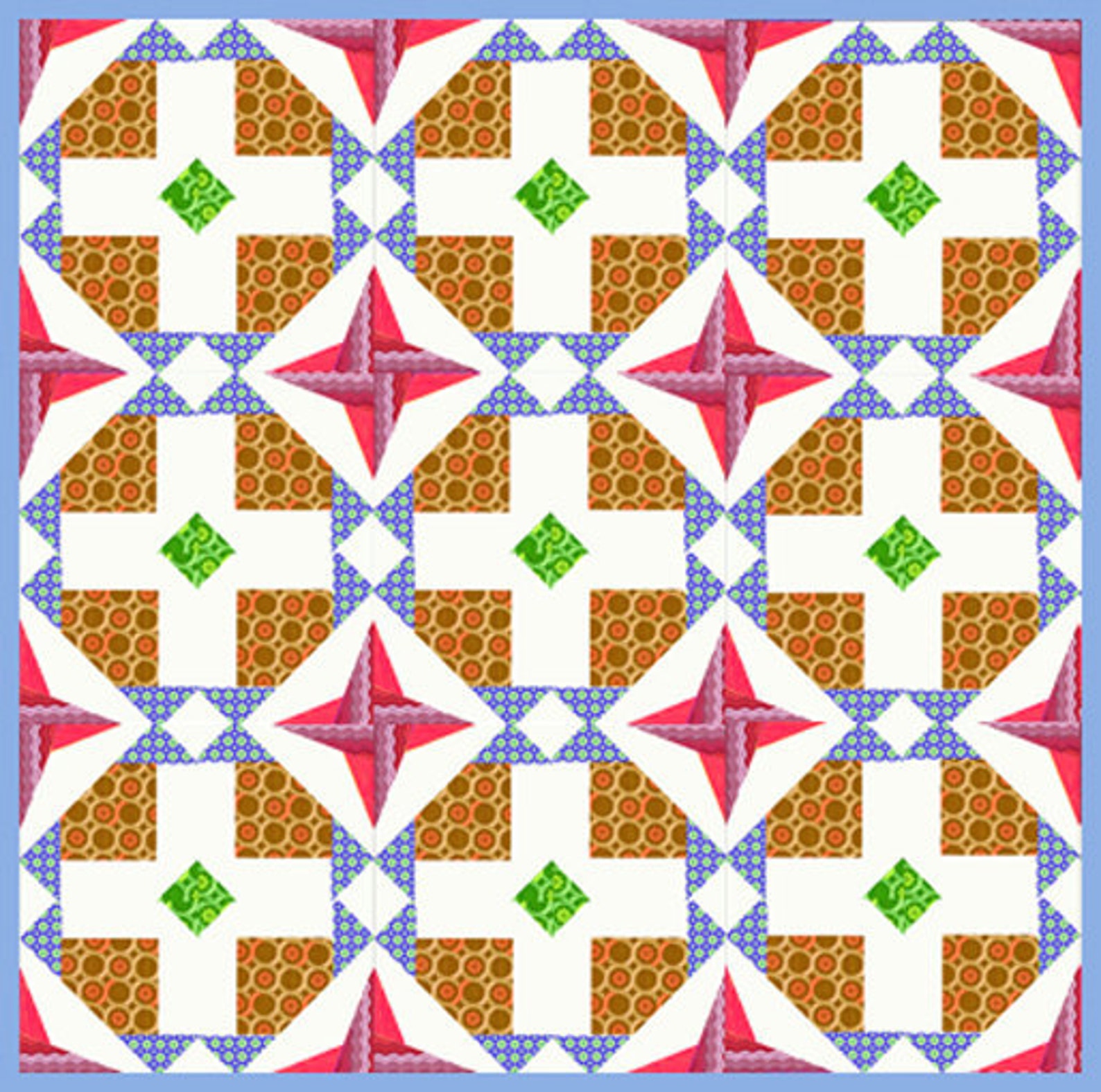 Cross Star Quilt Block Paper Pieced Quilt Pattern PDF - Etsy