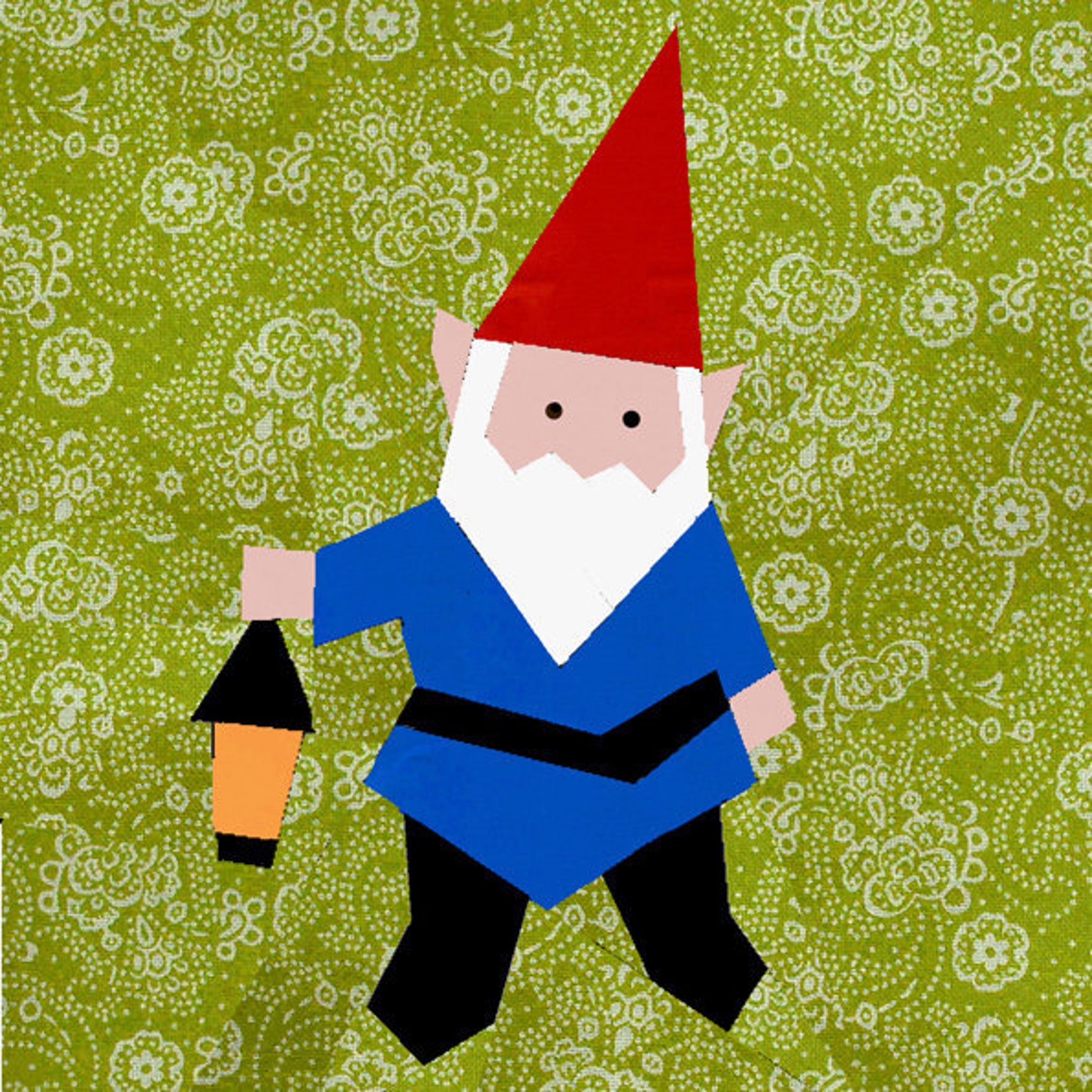 Gnome Quilt Block, Paper Pieced Quilt Pattern, PDF Pattern, Instant ...