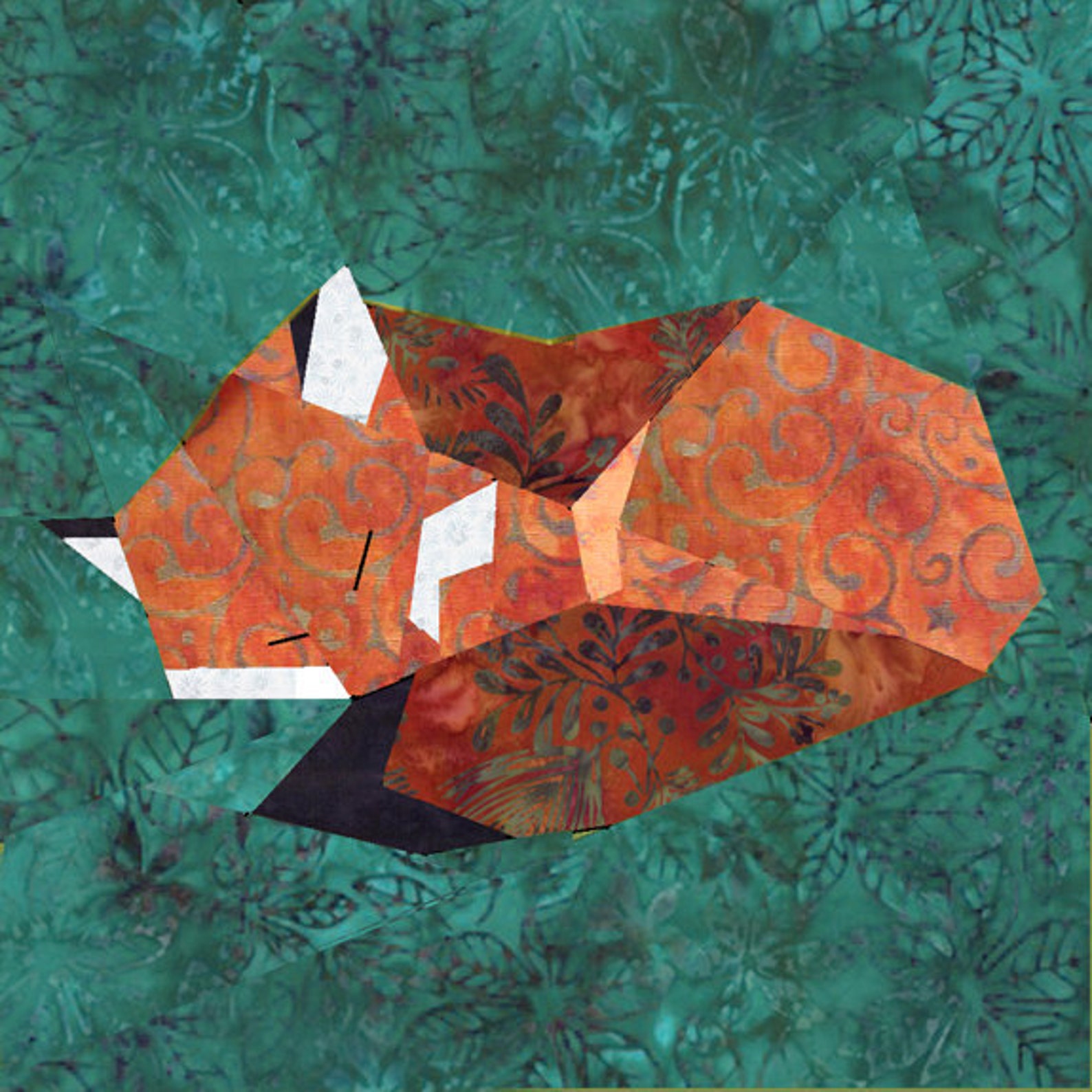 Fox Quilt Block, Paper Pieced Quilt Pattern, PDF Pattern, Instant ...