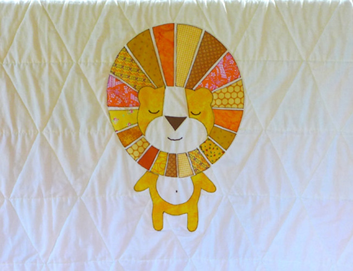 NEW Sleeping Lion Quilt Pattern PDF EASY Quilt Pattern - Etsy