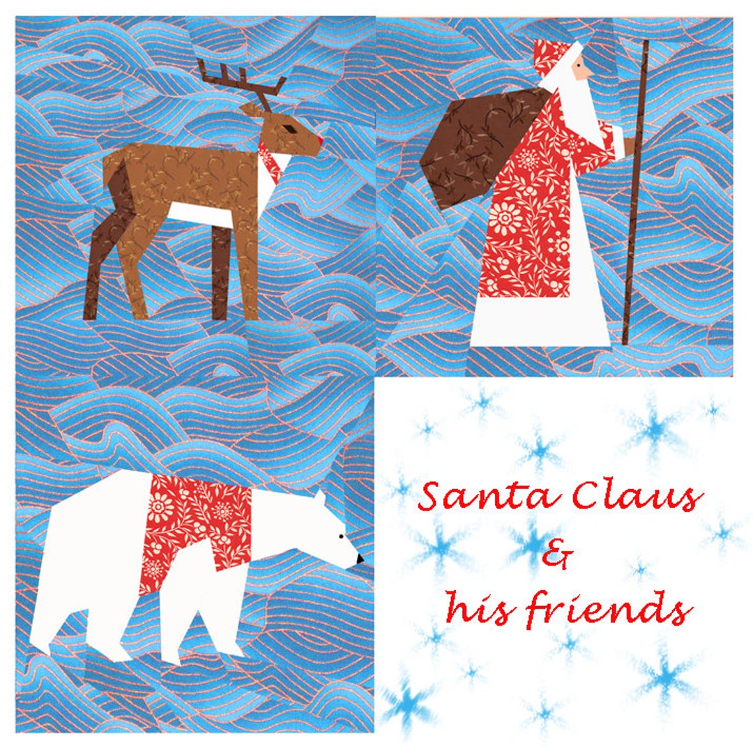 Christmas Quilt Blocks Set, Paper Pieced Quilt Pattern, PDF Pattern ...