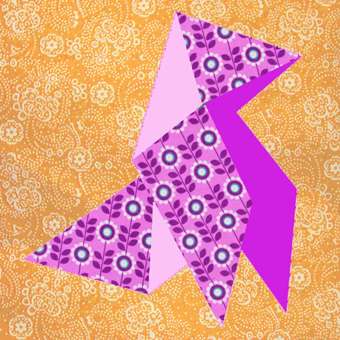 Paper Hen Paper Pieced Quilt Block Pattern PDF - Etsy