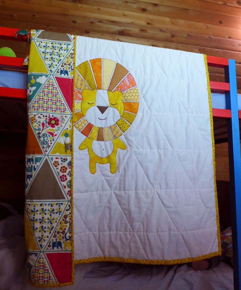 NEW Sleeping Lion Quilt Pattern PDF EASY Quilt Pattern - Etsy