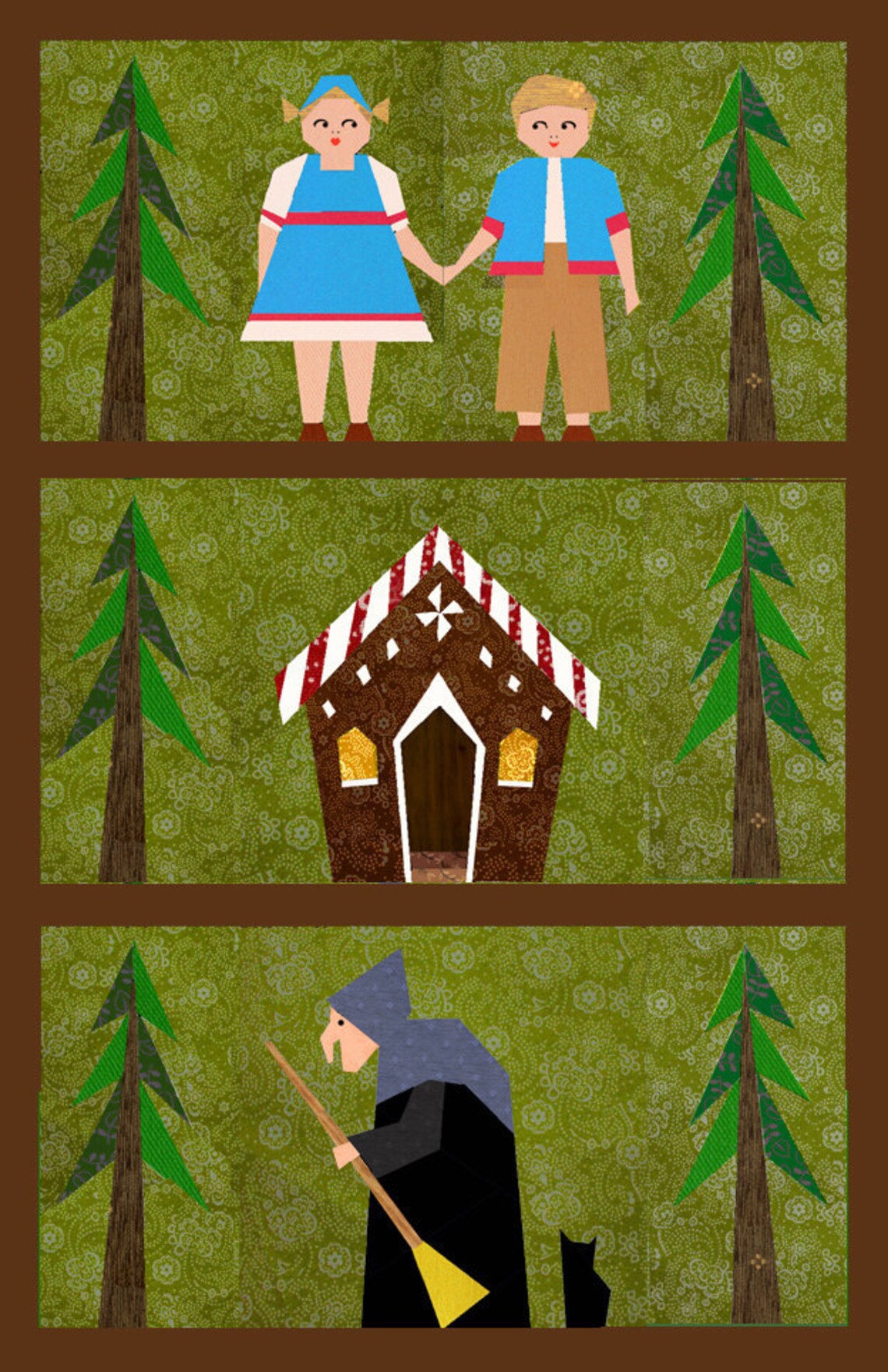 The Old Witch Paper Pieced Quilt Block Pattern PDF - Etsy