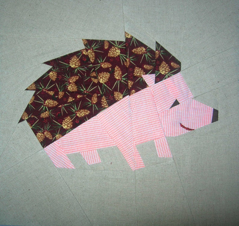 Hedgehog Quilt Block, Paper Pieced Quilt Pattern, PDF Pattern, Instant ...