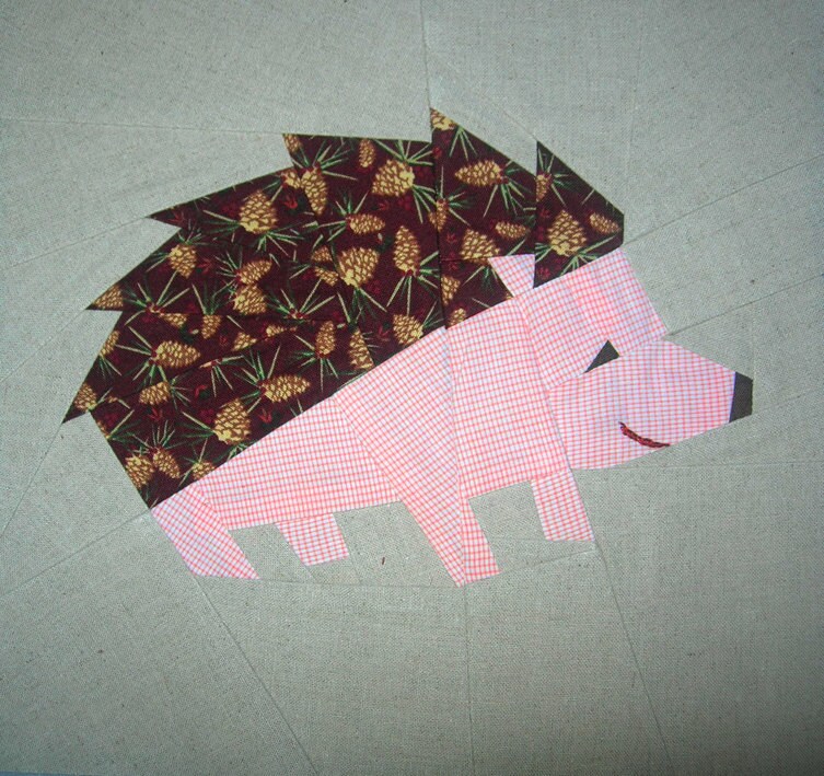 Hedgehog Quilt Block, Paper Pieced Quilt Pattern, PDF Pattern, Instant ...