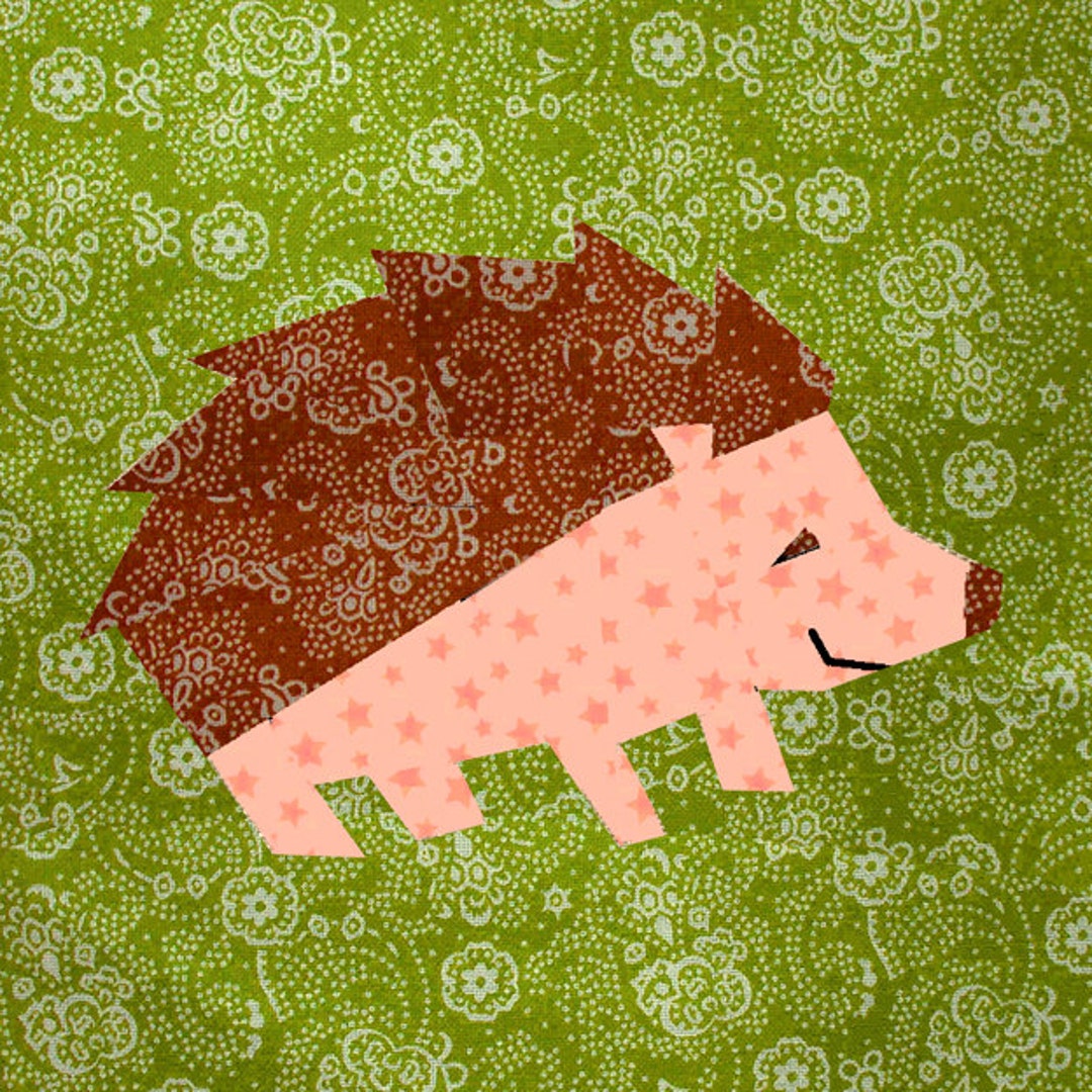 Hedgehog Quilt Block, Paper Pieced Quilt Pattern, PDF Pattern, Instant ...