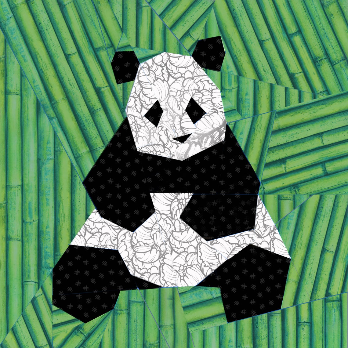 Panda Paper Pieced Quilt Block Pattern PDF - Etsy