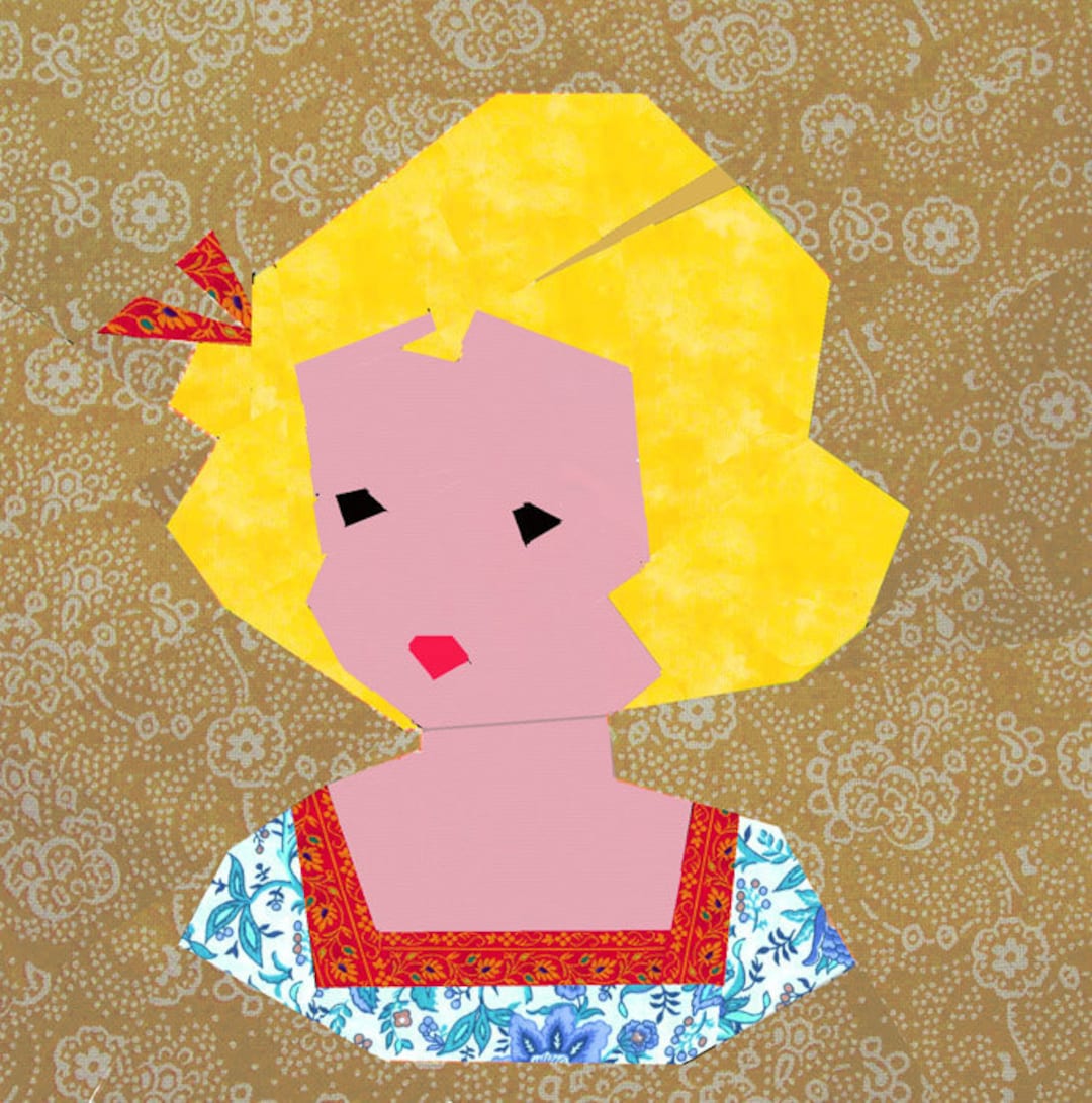 Little Girl Quilt Block, Paper Pieced Quilt Pattern, PDF Pattern ...