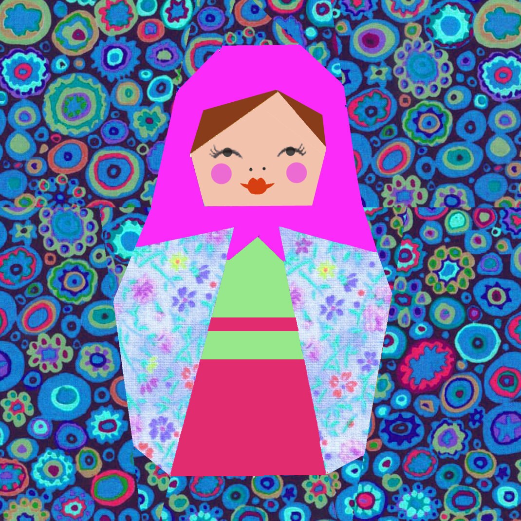Matryoshka Quilt Block Paper Pieced Quilt Pattern PDF - Etsy