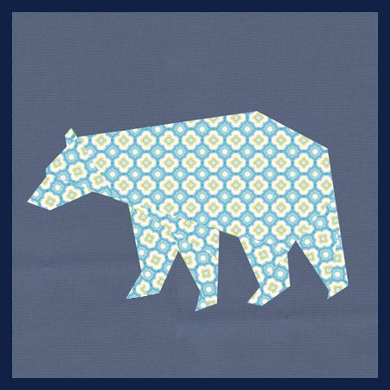 Bear Paper Pieced Quilt Block Pattern PDF - Etsy Denmark