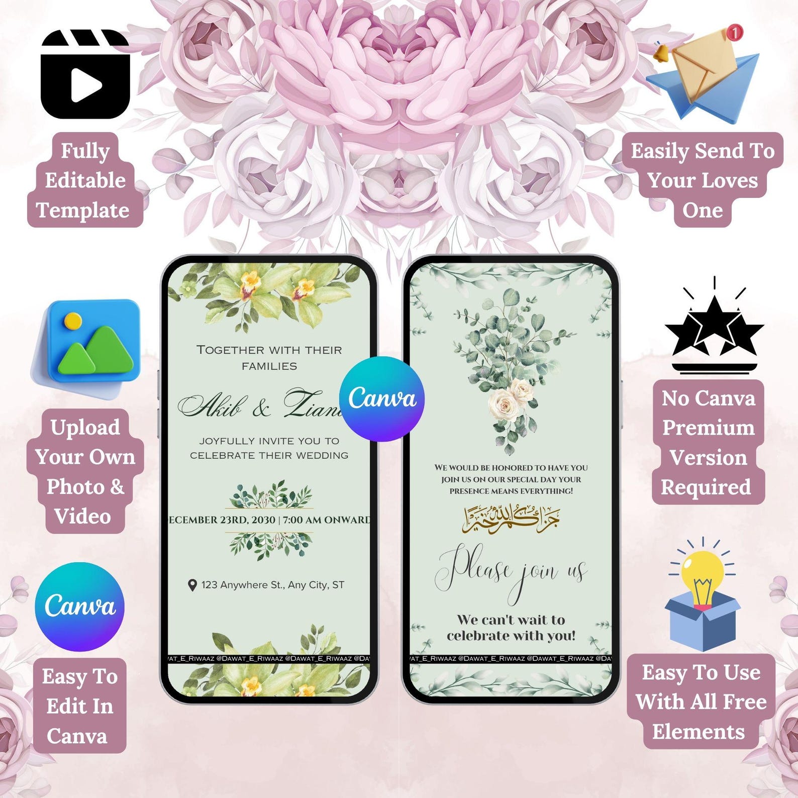 Indian Engagement Invitation | Baat Pakki, Roka Ceremony (digital ...