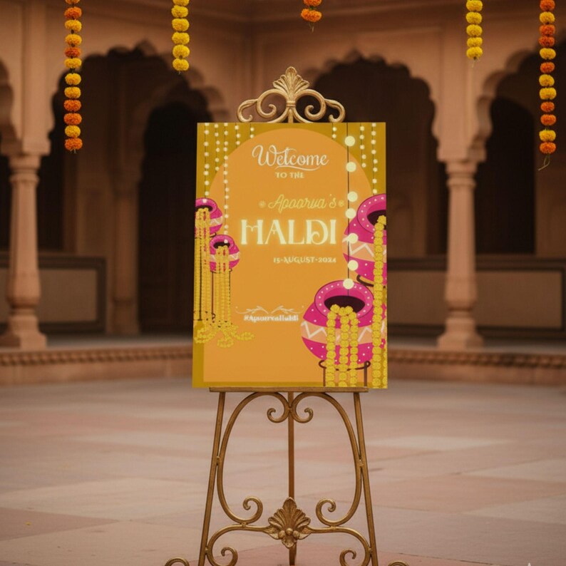 Editable Haldi Mehndi Invitation | Indian Pakistani Wedding (canva ...