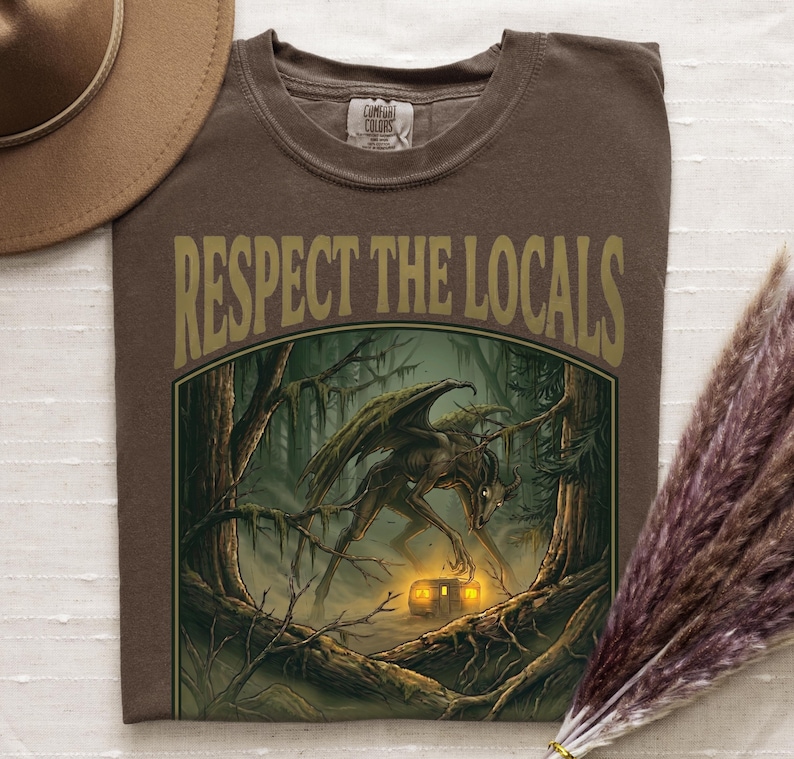 Respect the Locals Shirt Jersey Devil, Cryptid Horror Shirt, Cursed ...
