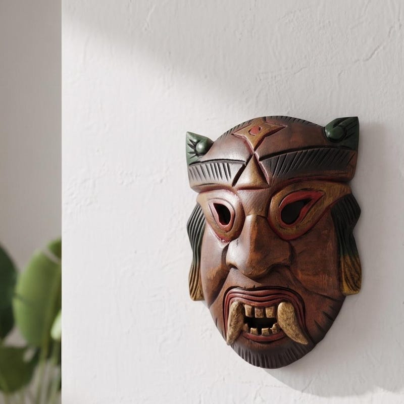 Wood African Masks Wall Art - Etsy