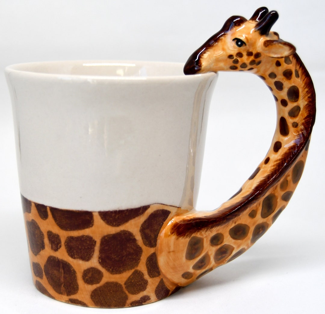 Animal Shaped Coffee Mug 3D Handpainted Porcelain Hot Cold Drinking Cup ...