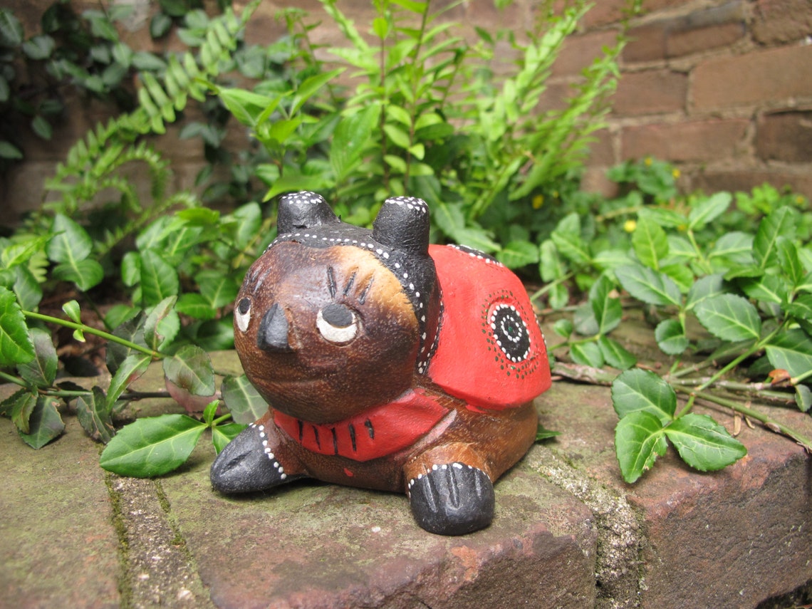 Wood Ladybug Figurine Hand Carved Painted Small Statue | Etsy