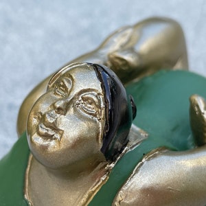 Fat Woman Figurine Yoga Pose Statue Small Resin Art Sculpture - Etsy