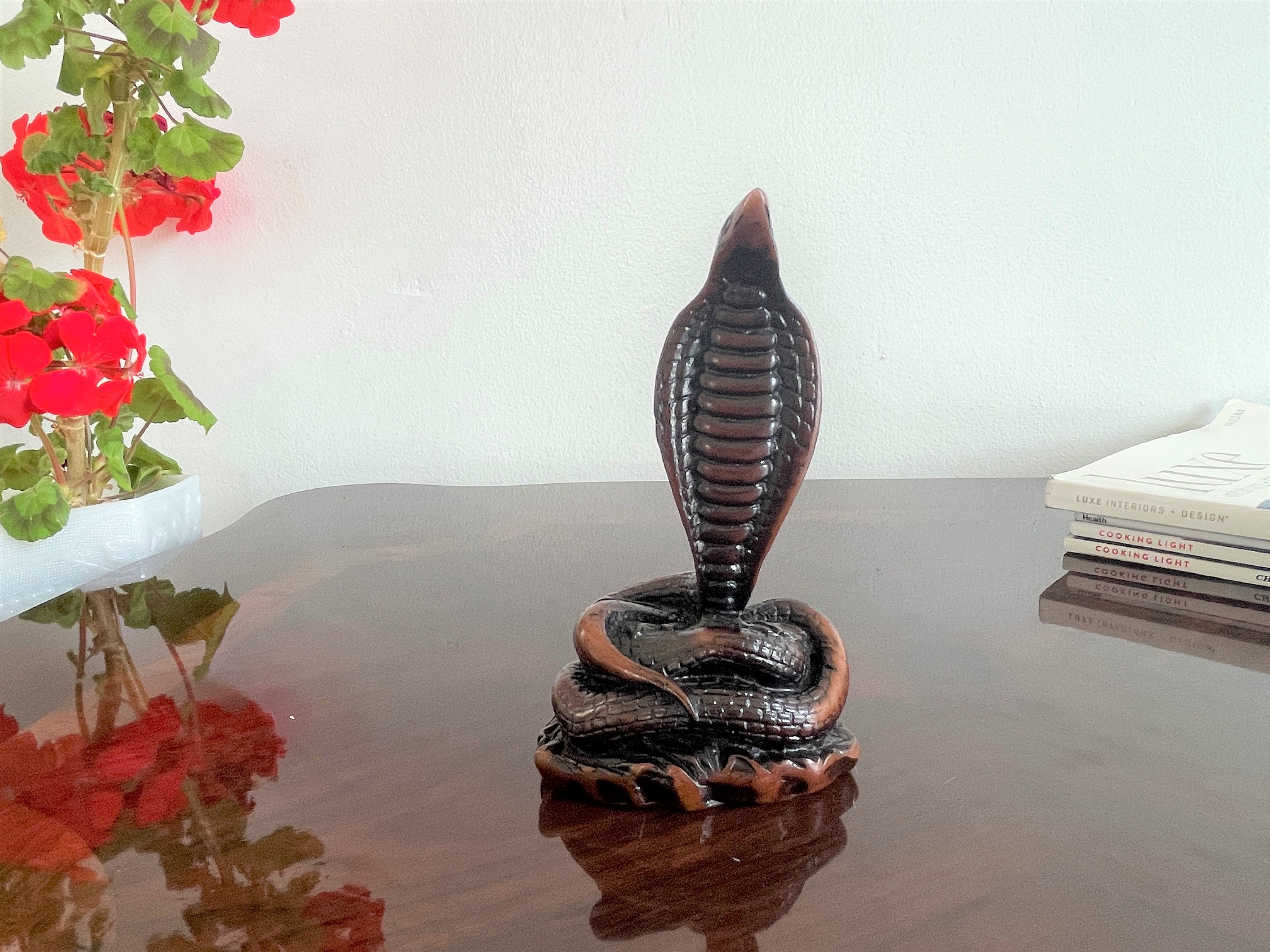 Small Cobra Snake Sculpture Polyresin Statue Decor 5 | Etsy