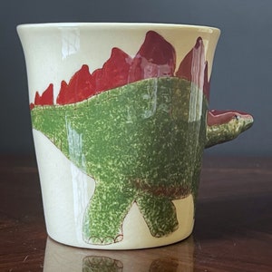 Stegosaurus Dinosaur Coffee Mug Porcelain Handpainted 3D Animal Shaped ...