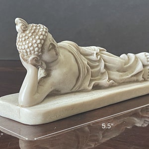 Reclining Buddha Statue Sleeping Meditation Figurine Home Decor 5.5" - Etsy