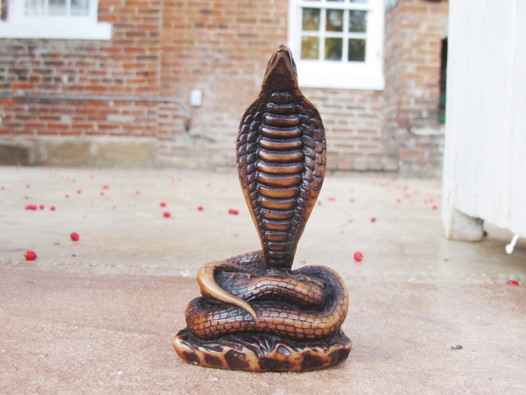 Small Cobra Snake Sculpture Polyresin Statue Decor 5" - Etsy