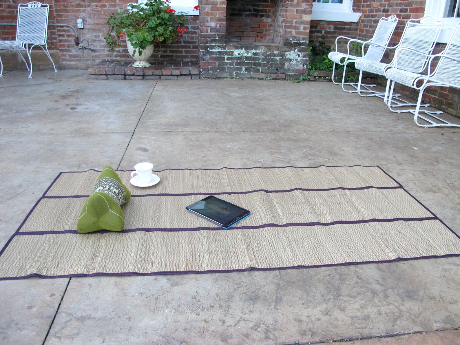 Straw Beach Mat Natural Reed Eco-friendly Handmade Foldable Portable ...