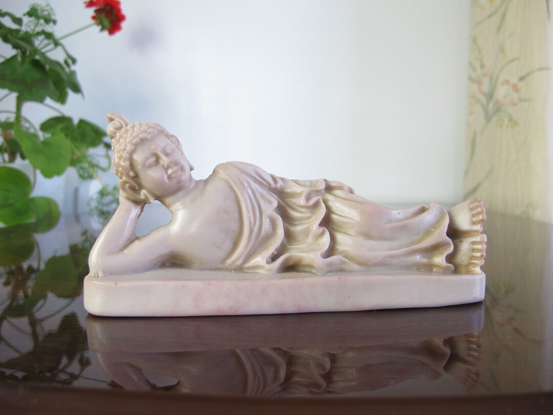 Reclining Buddha Statue Meditation Figurine Home Decor 5.5" - Etsy