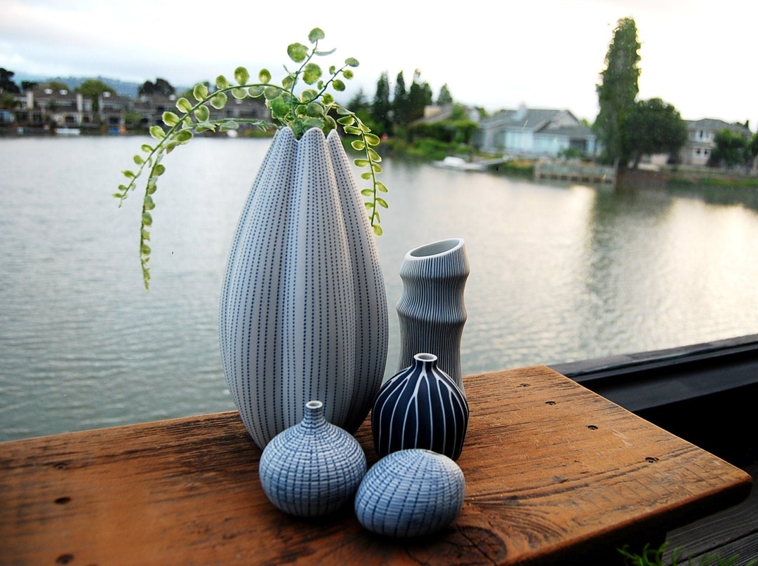 Handmade Vase for Flower Plant Porcelain Pottery Stoneware Home Decor 8 ...