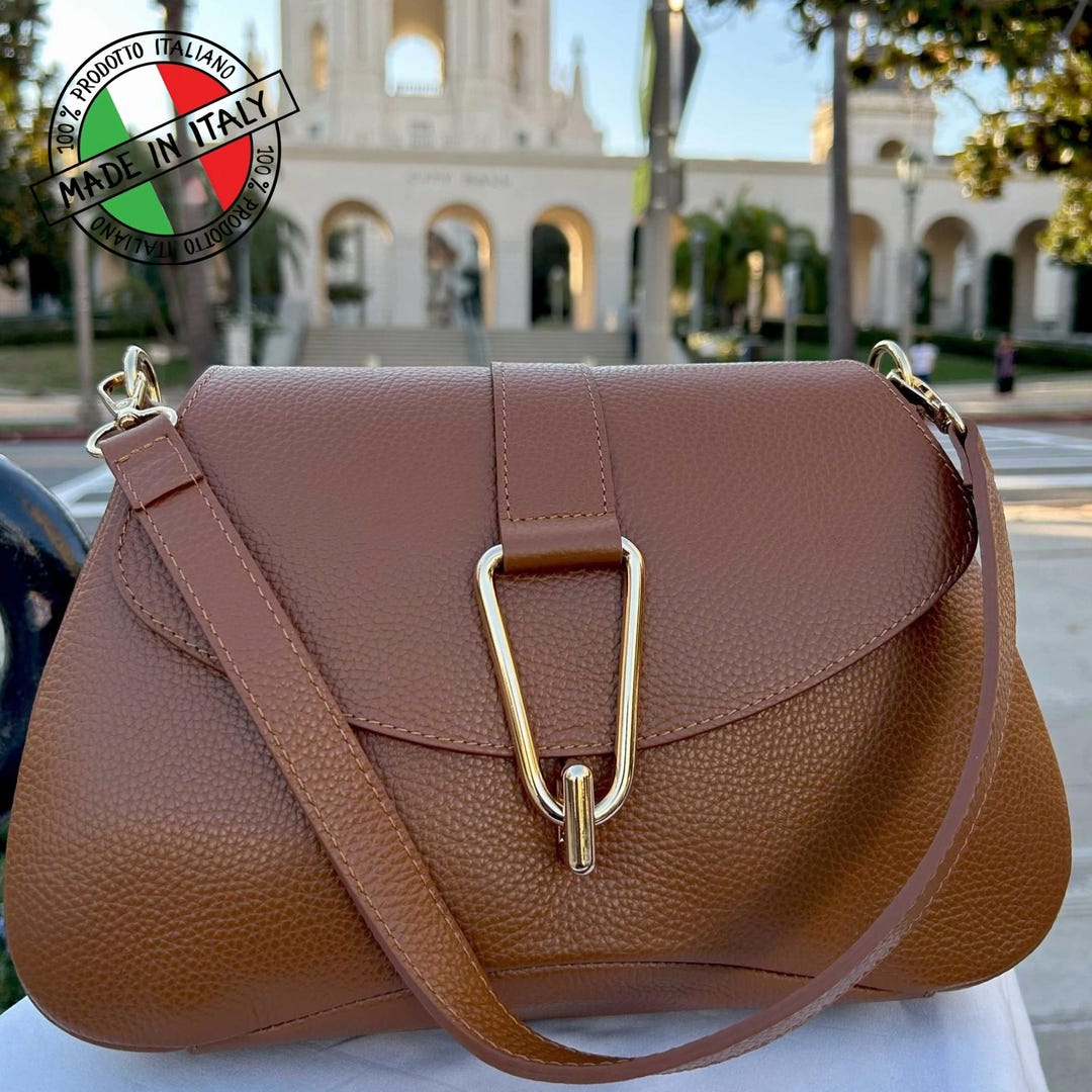 Ivan Troy Carla Brown Women's Italian Leather Outdoor Crossbody ...