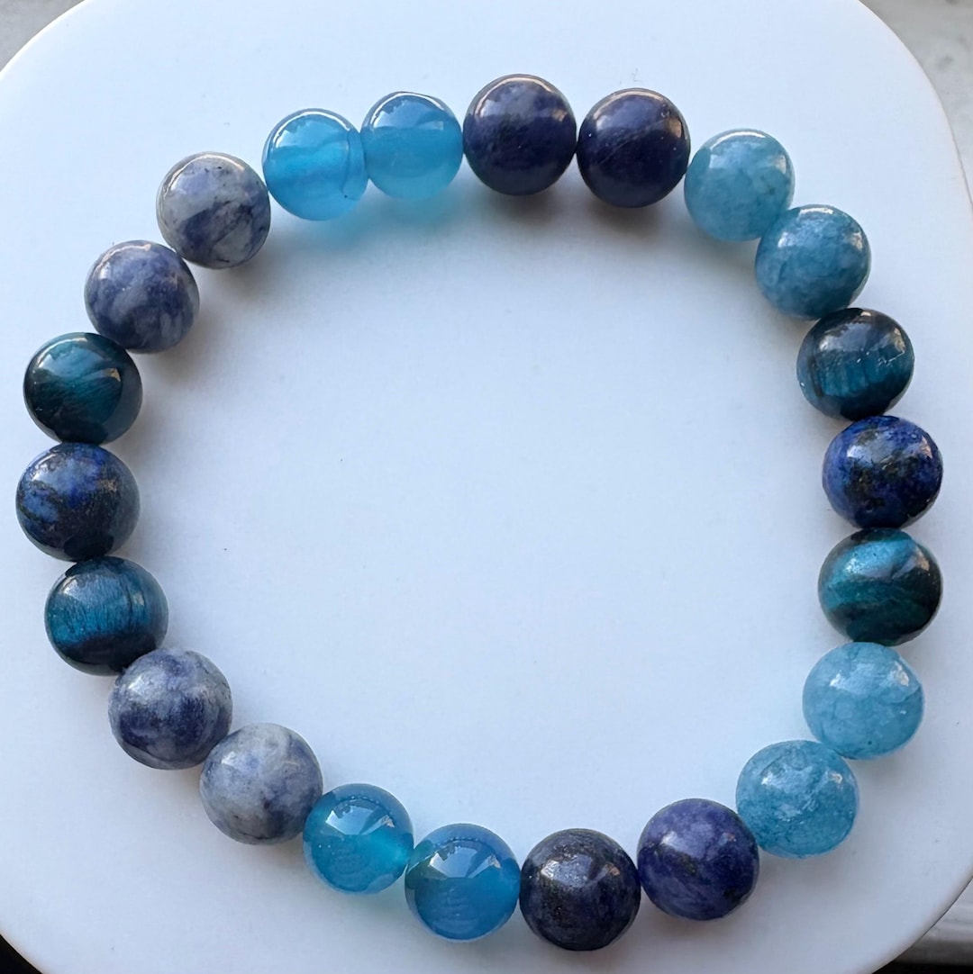 Beaded Bracelet in Shades of Blue - Crystal Blue Persuasion - Etsy ...