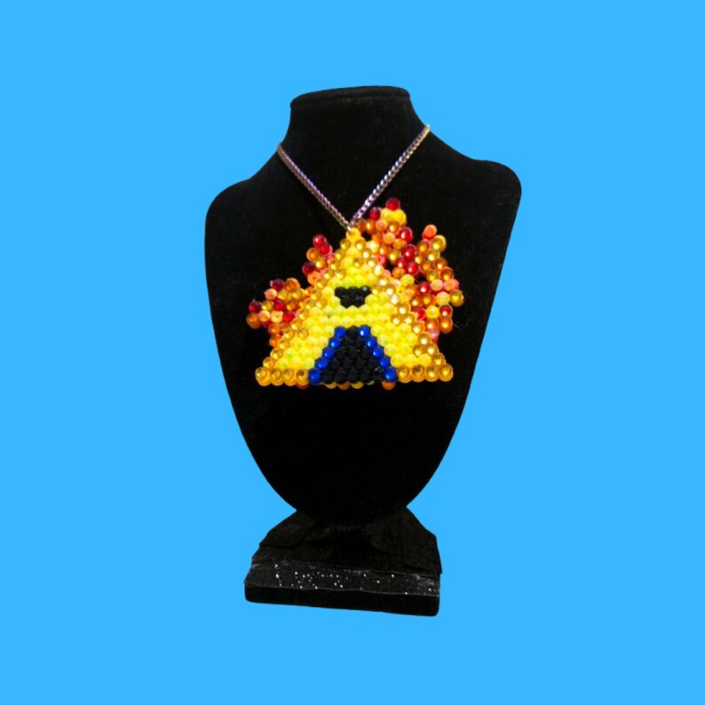 Midsommar Yellow Triangle House Rhinestone Necklace / Pendant / Hair ...