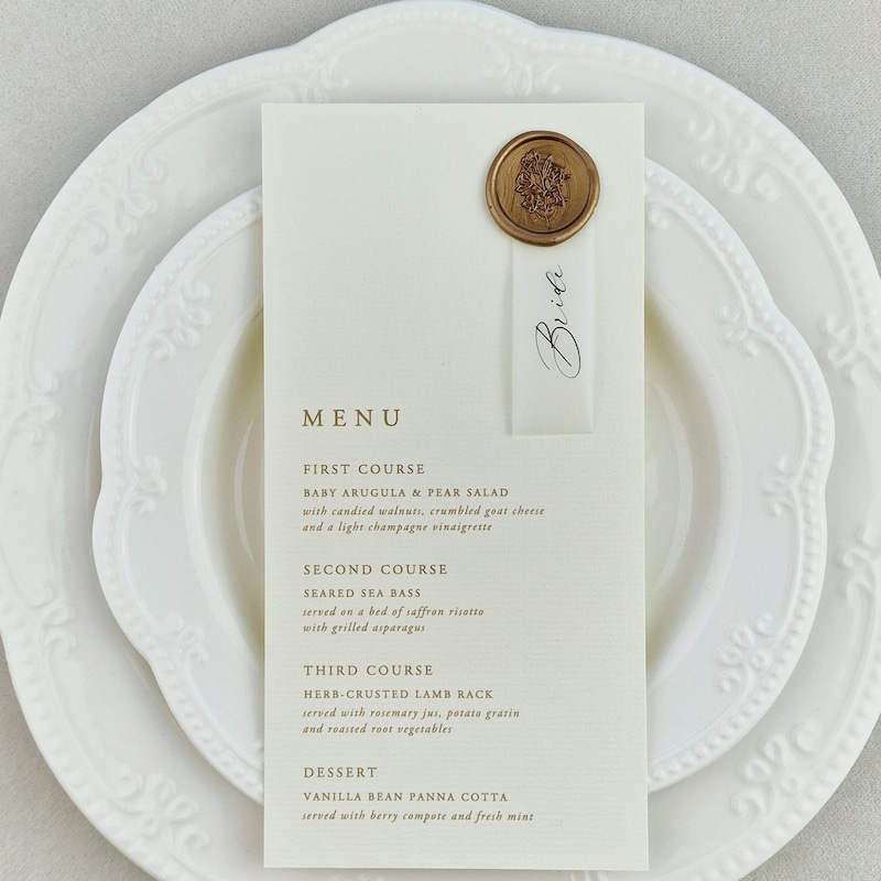 Calligraphy Menu - Etsy