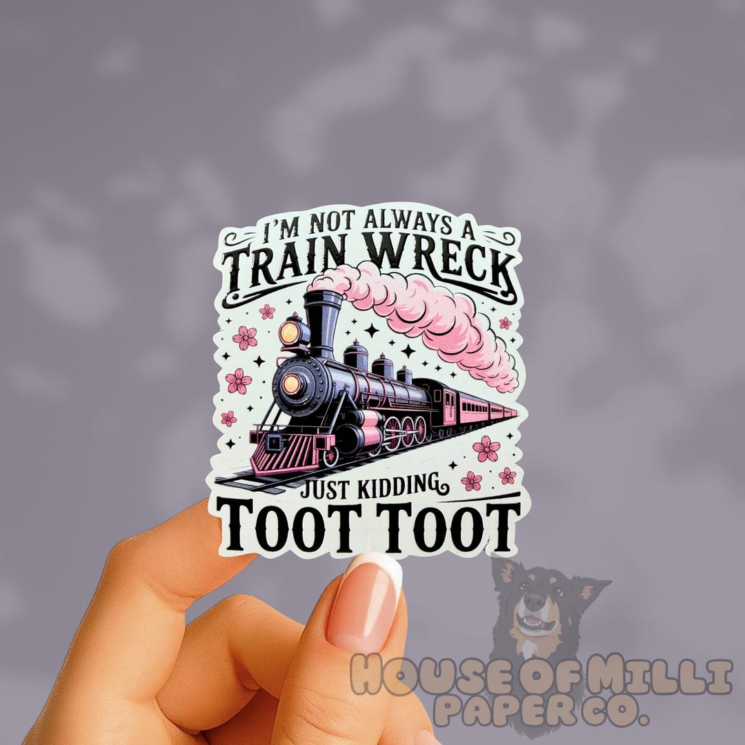 Train Wreck Sticker: Funny Mental Health Vinyl Decal - Etsy