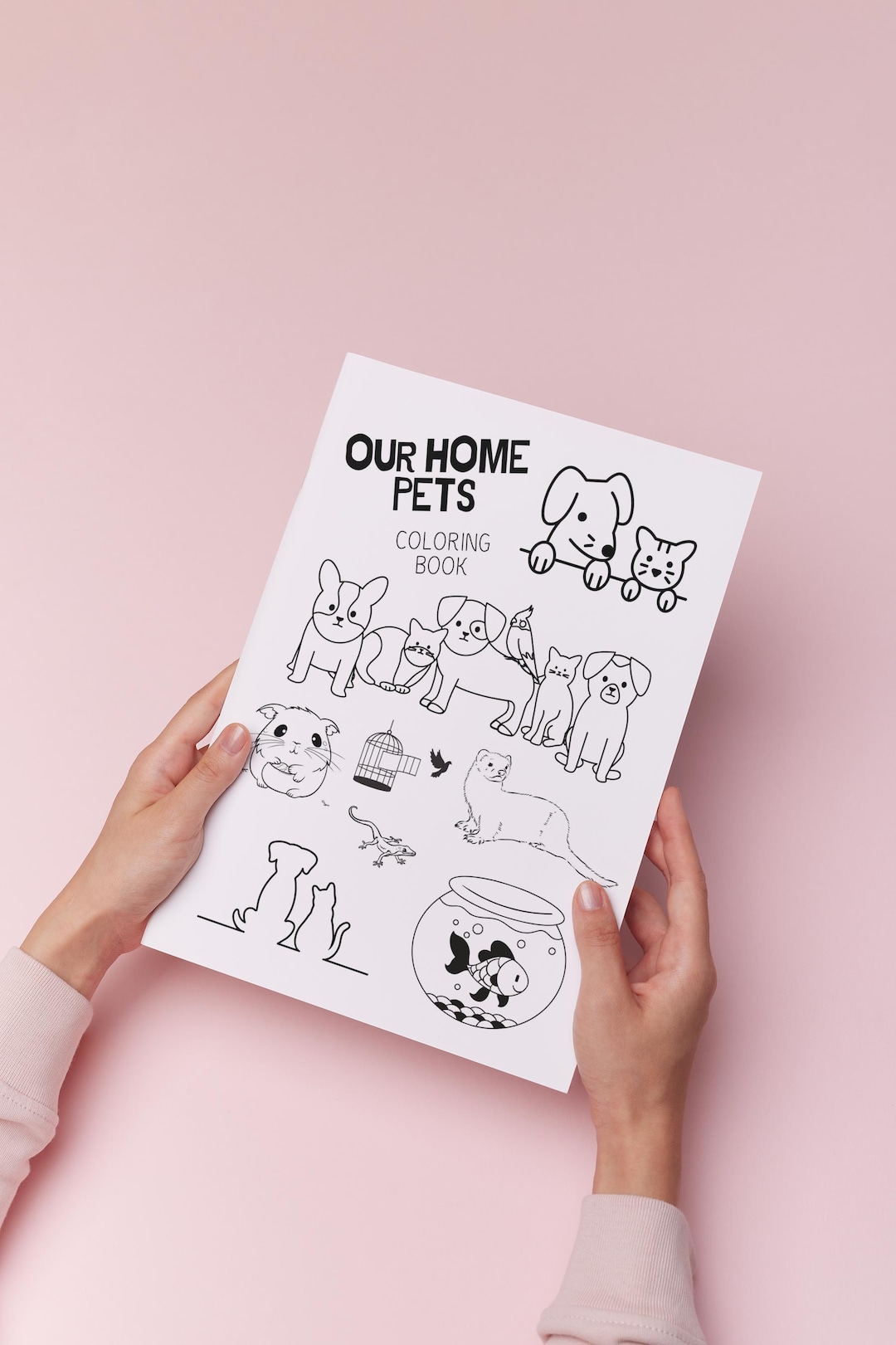 Our Home Pets Coloring Book | Cute Pet Coloring Pages for Young Kids ...