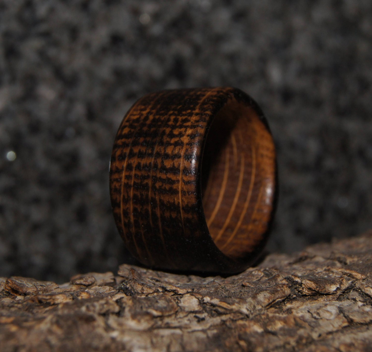 Oak Ring Any Size Oak Wood Ring Burned | Etsy