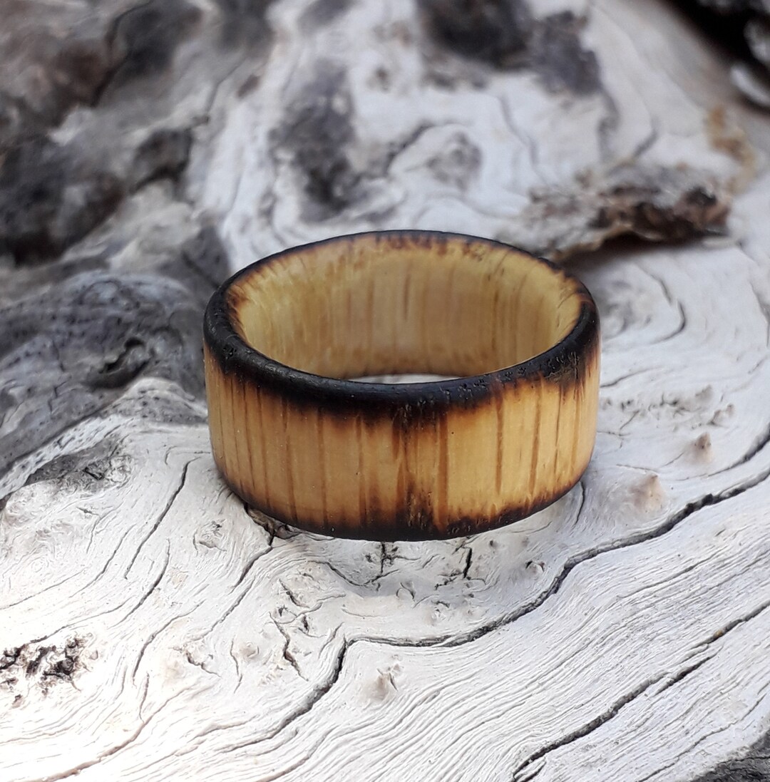 Oak Wood Ring - Any Size, Burned - Etsy