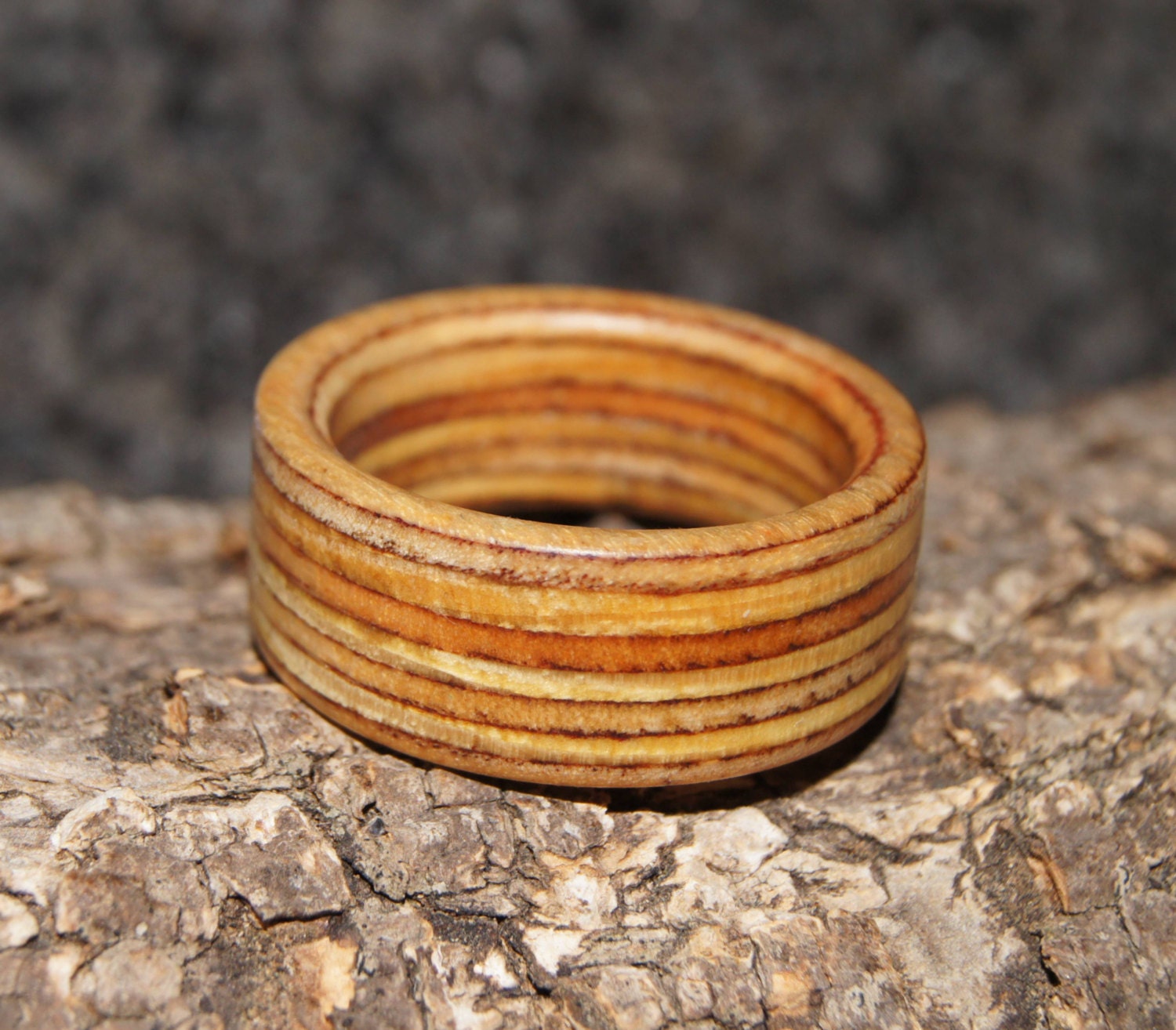 Plywood Ring Recycled Ring Any Size - Etsy