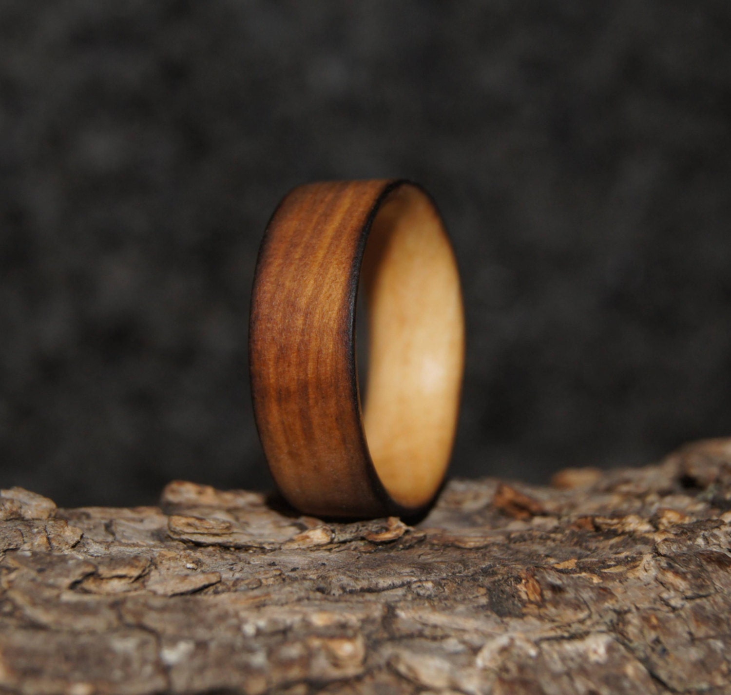 Any Size Olive Wood Ring Burned - Etsy