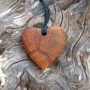 Oak Wood Heart, Wood Jewelry, Heart - Etsy