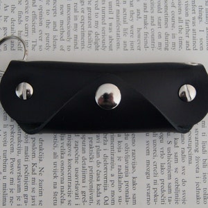For Long Keys, Leather Keychain Key Holder, Holds 1-6 Keys, Snap Button ...
