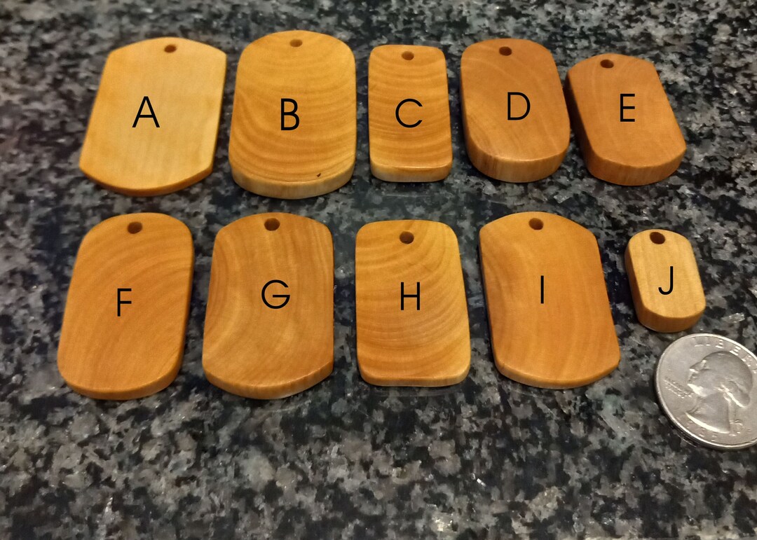 Olive Wood ID Tag for Your Project - Etsy