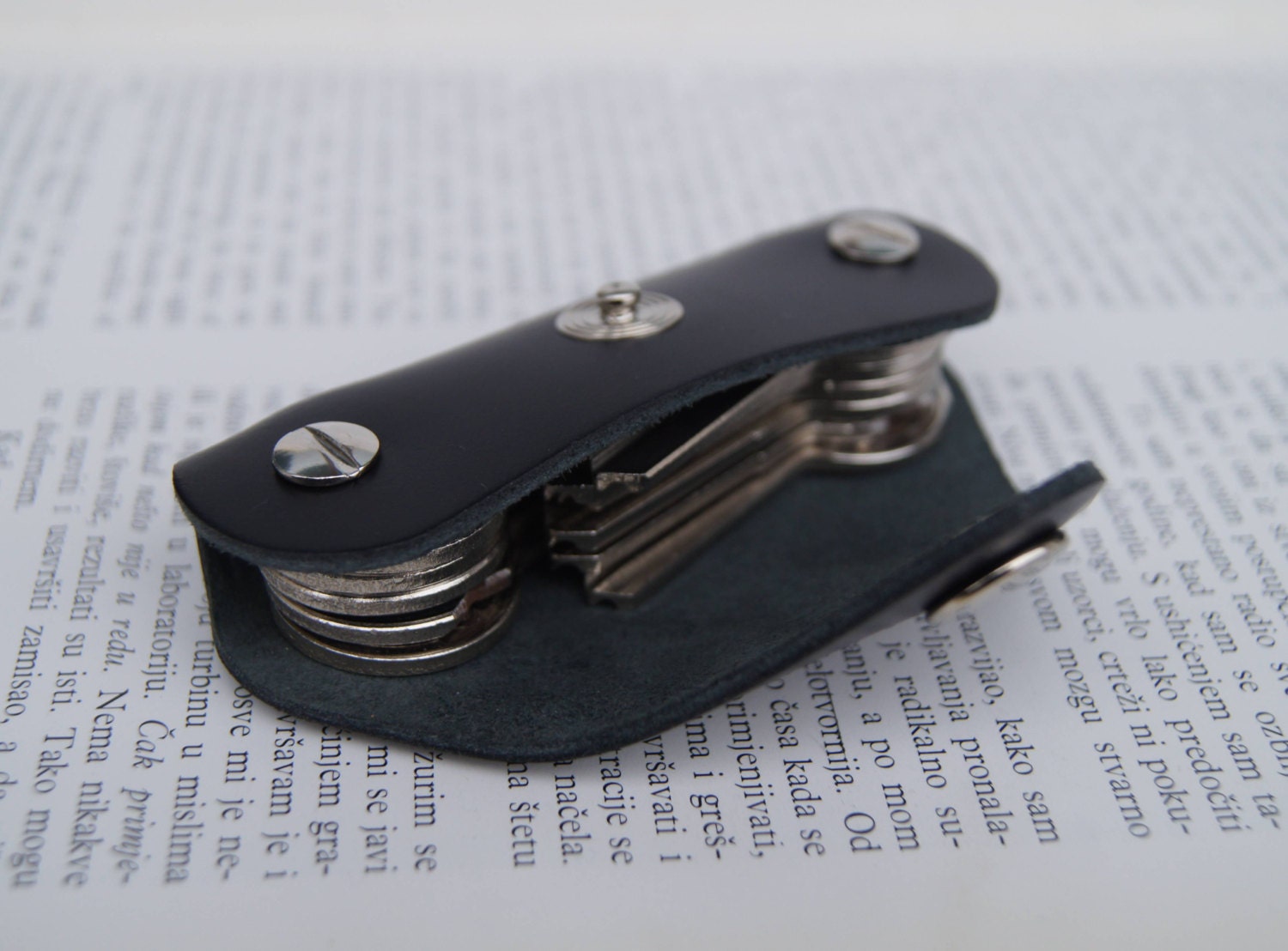 1 12 keys Leather keychain key holder Holds 1 12 regular | Etsy