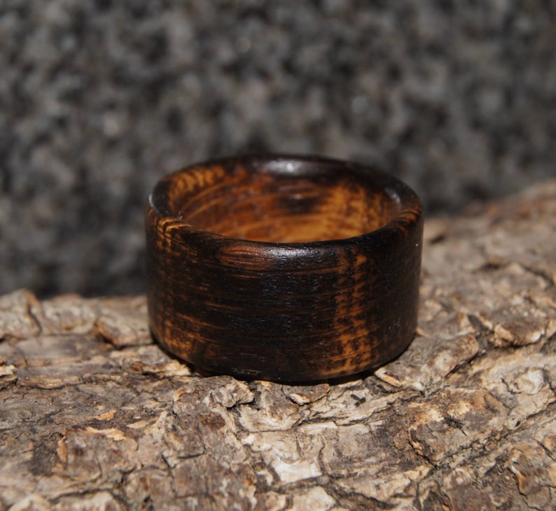 Oak Ring Any Size Oak Wood Ring Burned | Etsy