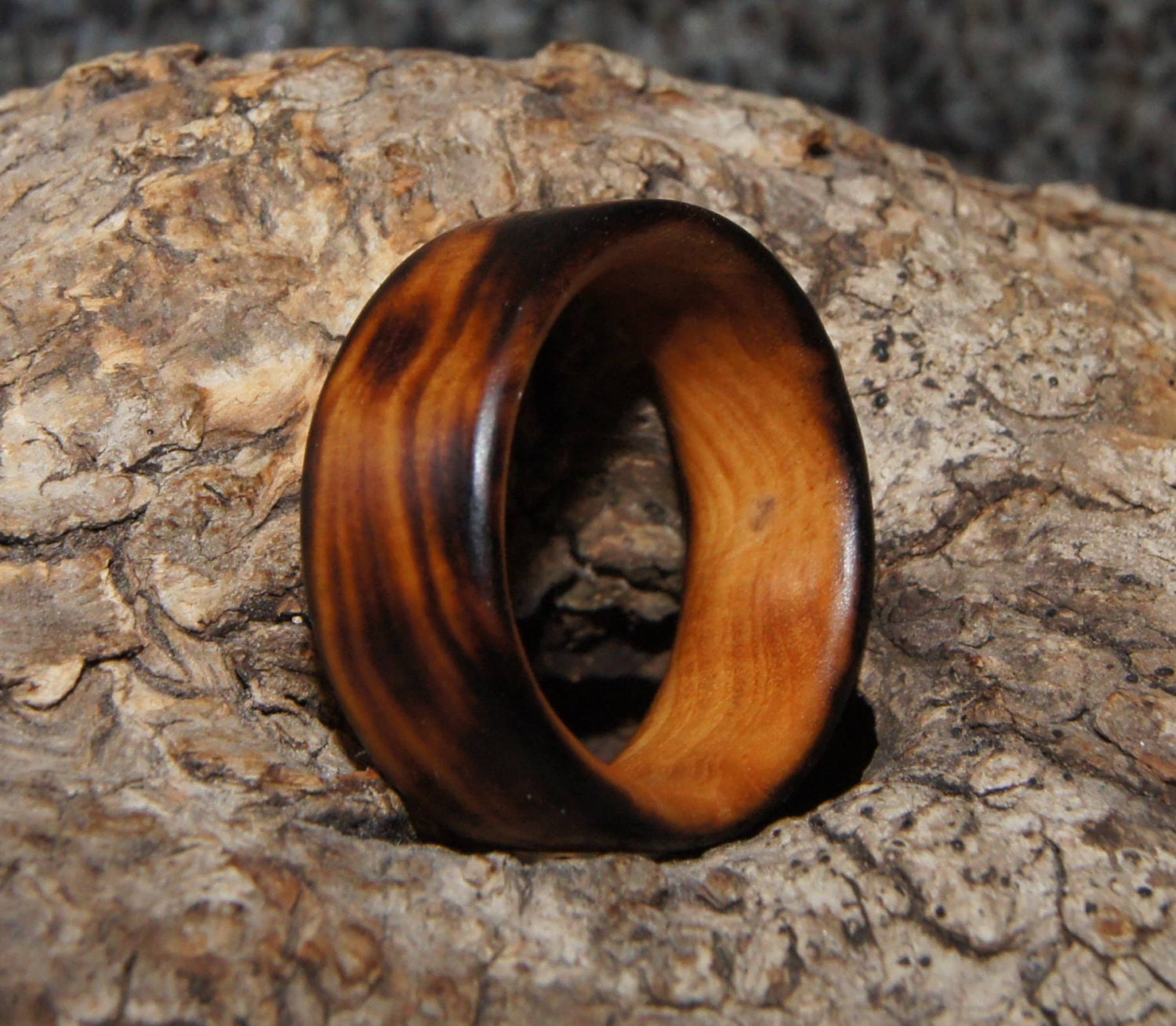 Any Size Olive Wood Ring Burned - Etsy
