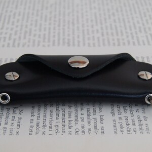 For Long Keys, Leather Keychain Key Holder, Holds 1-6 Keys, Snap Button ...