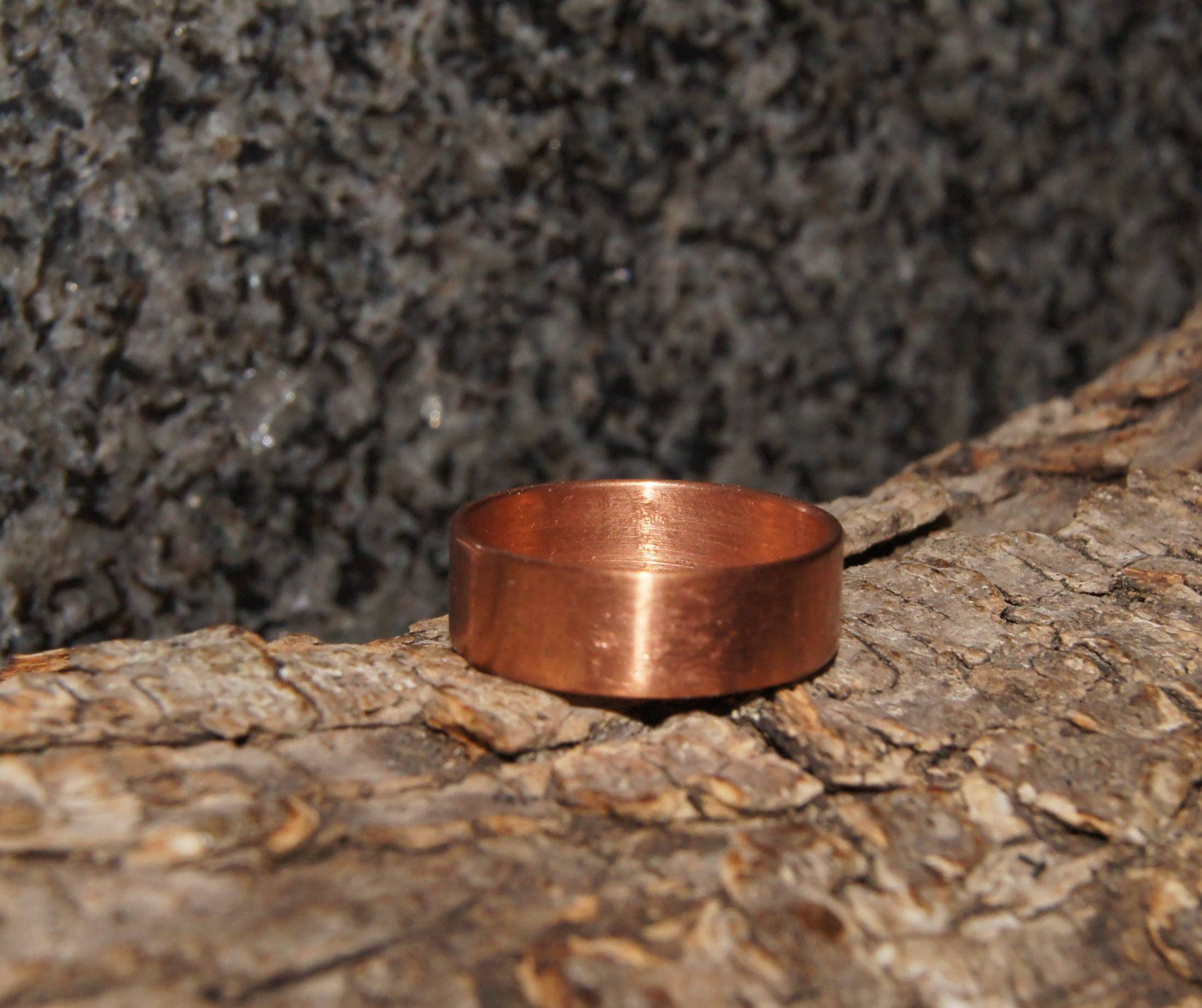 Copper Ring Band Unisex Copper Ring Band Any Size | Etsy
