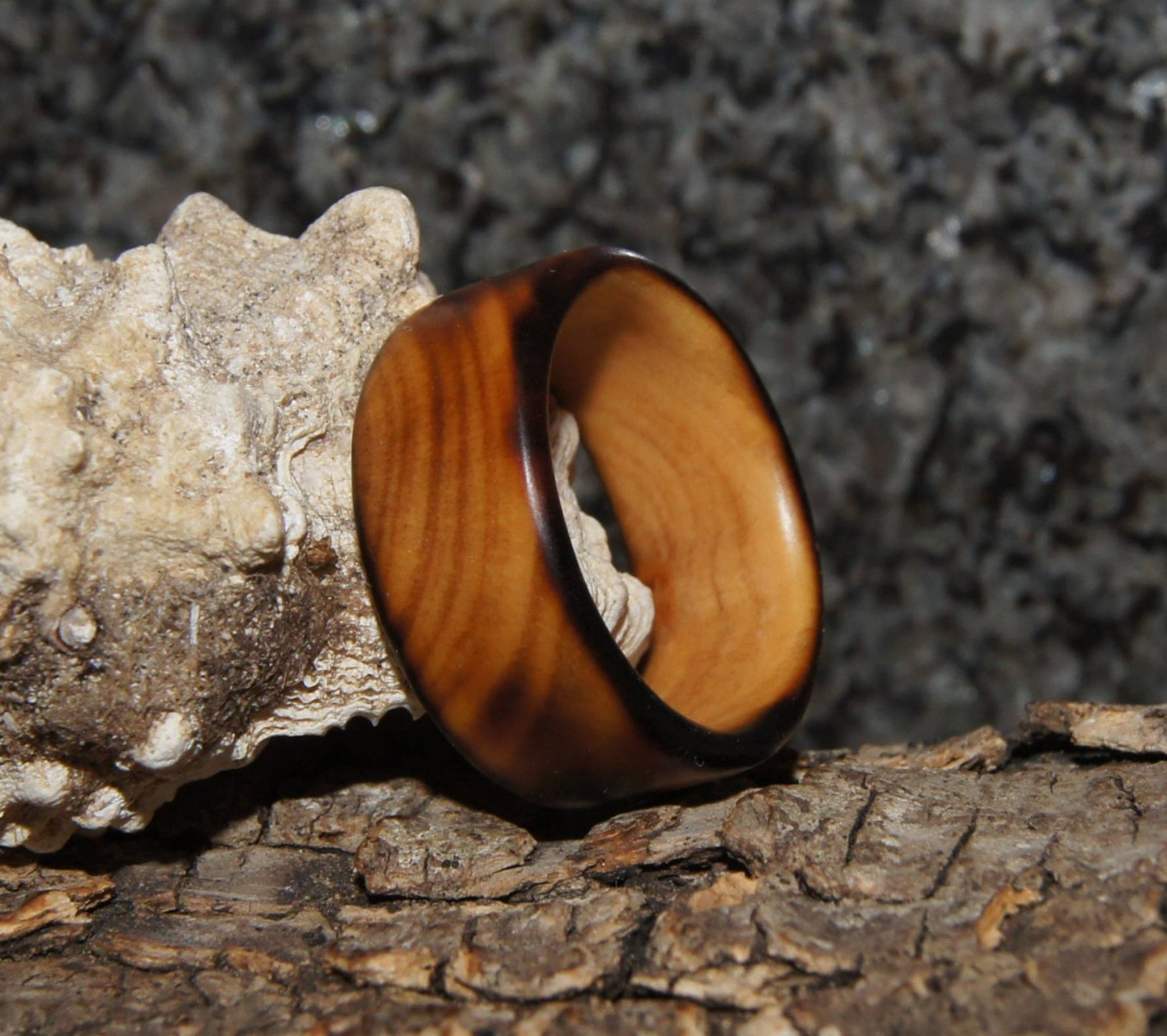 Any Size - Olive Wood Ring, Burned - Etsy